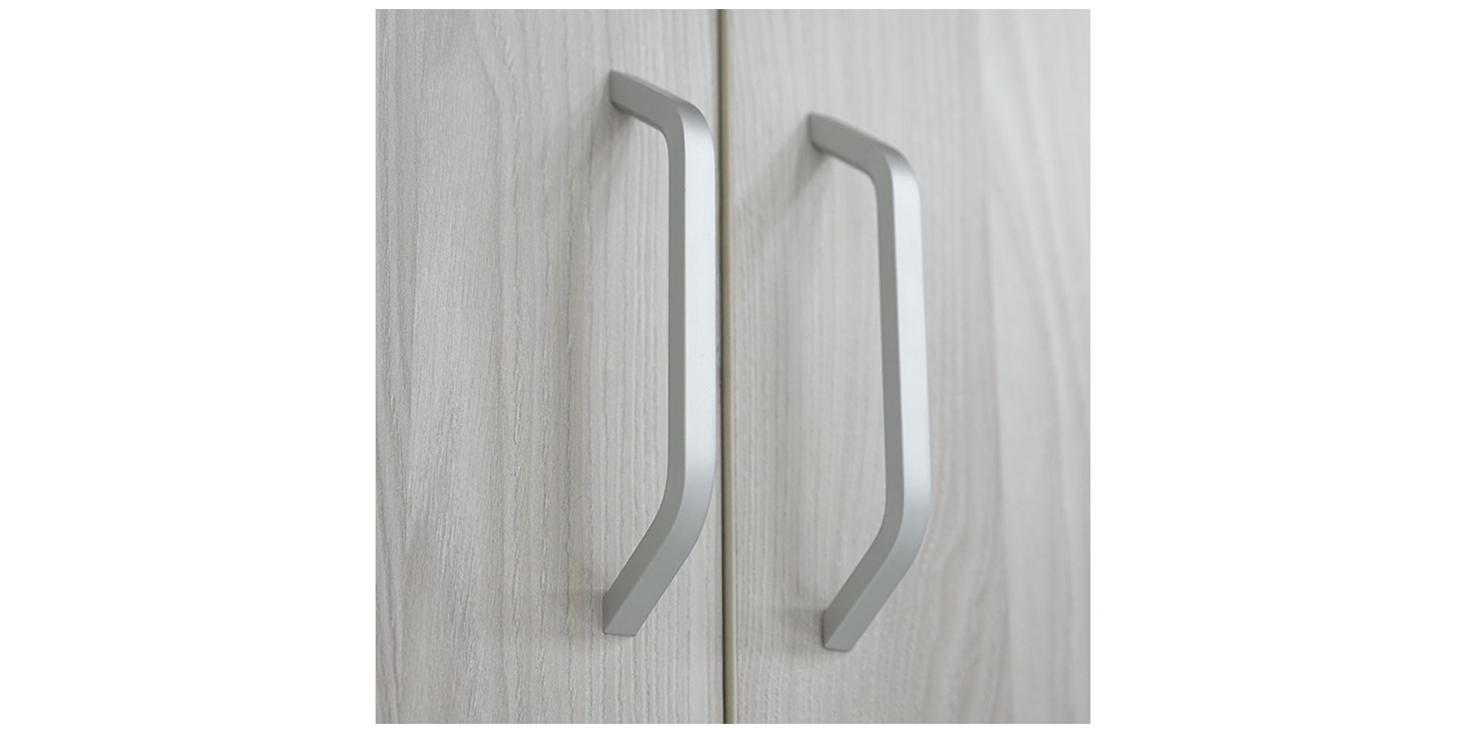 Ace Wardrobe 2 Doors With Shelves MDF Ash Grey