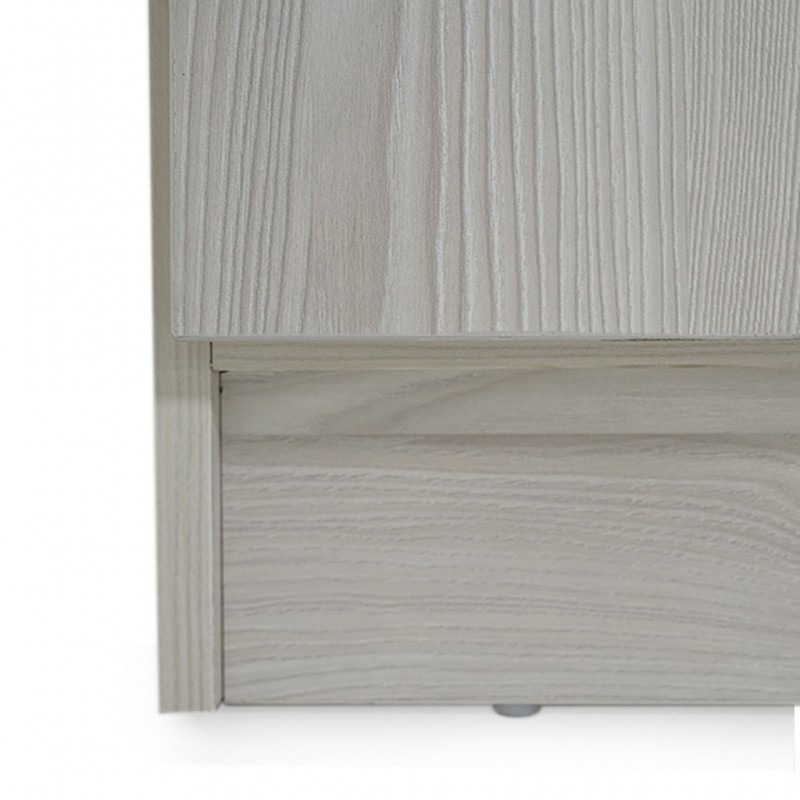 Ace Wardrobe 2 Doors With Shelves MDF Ash Grey