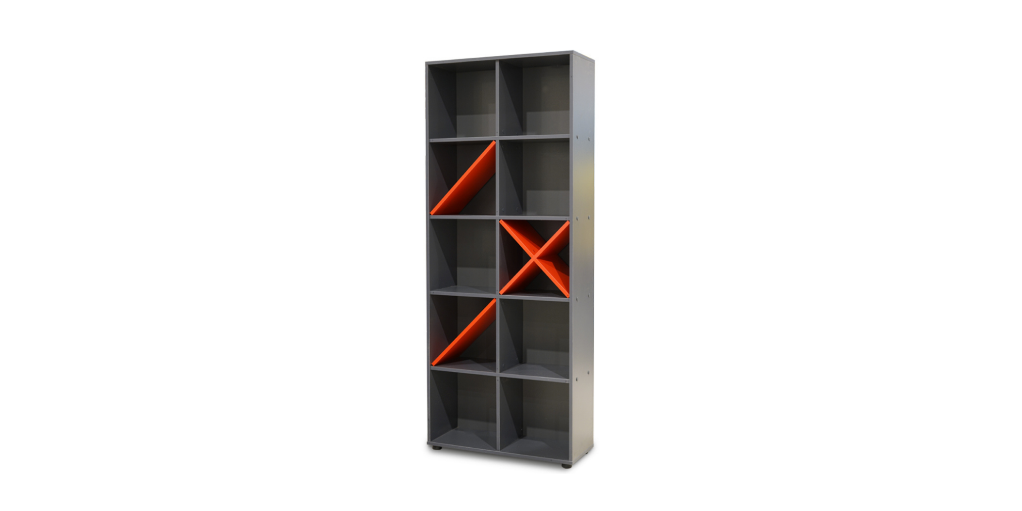 Gaming Bookcase With 10 Shelves Anthracite & Red