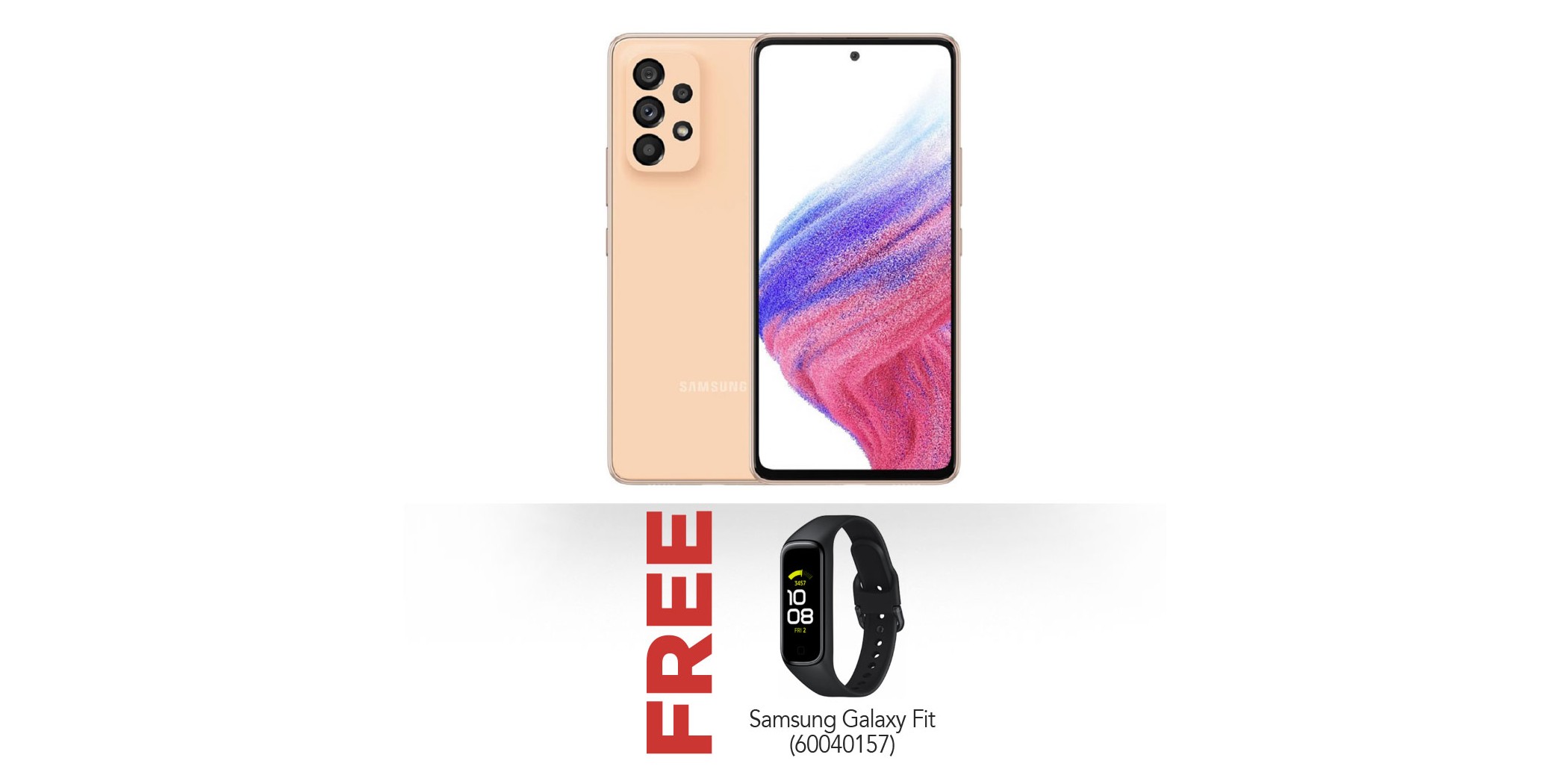 Samsung Galaxy A53 Orange & Free Samsung Galaxy Fit 2