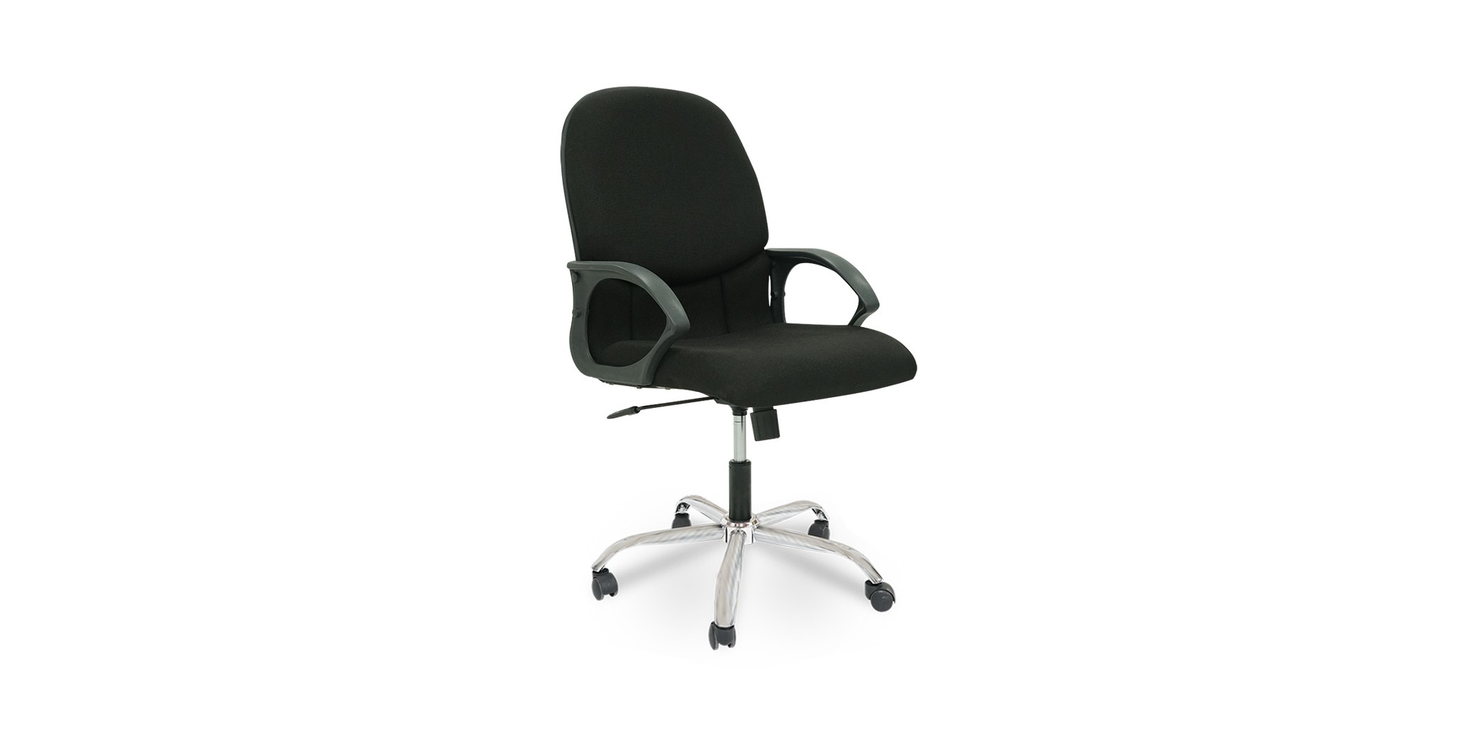 Stema Medium Back Chair Black Fabric