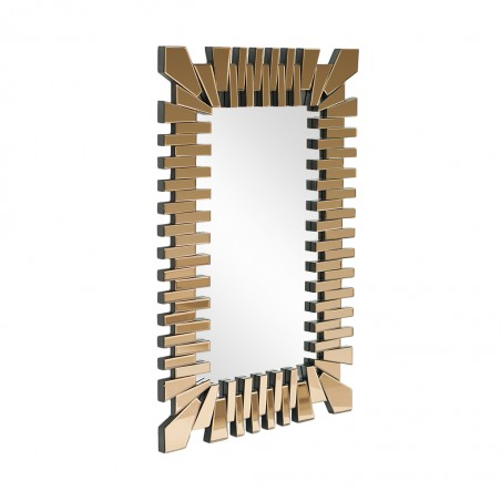 Wall Mirror W80xD3xH120x cm MDF - Rose Gold Finish JV-MN6209