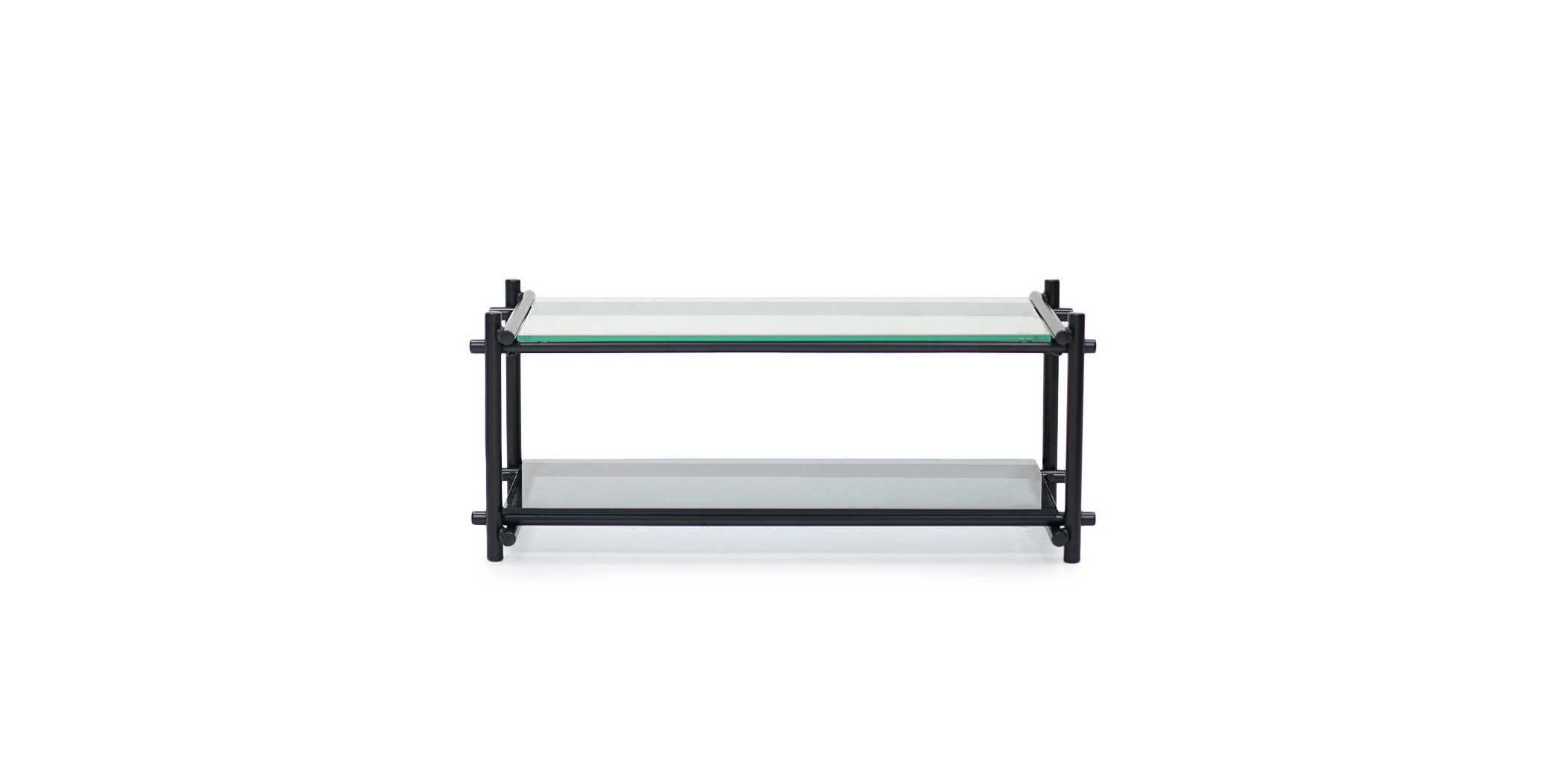 Bamboo Rectangle Coffee Table / Glass Top