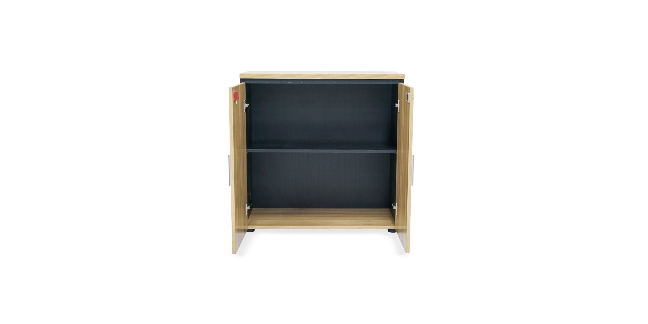 Stellar Gardenia Filing Cabinet Light Brown Oak & Black