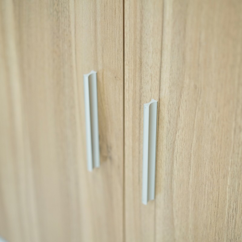 Stellar Gardenia Filing Cabinet Light Brown Oak & Black