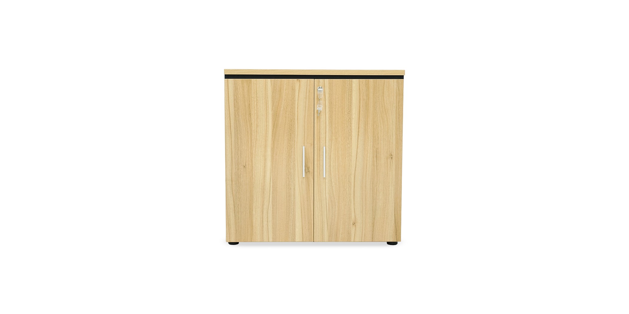 Stellar Gardenia Filing Cabinet Light Brown Oak & Black