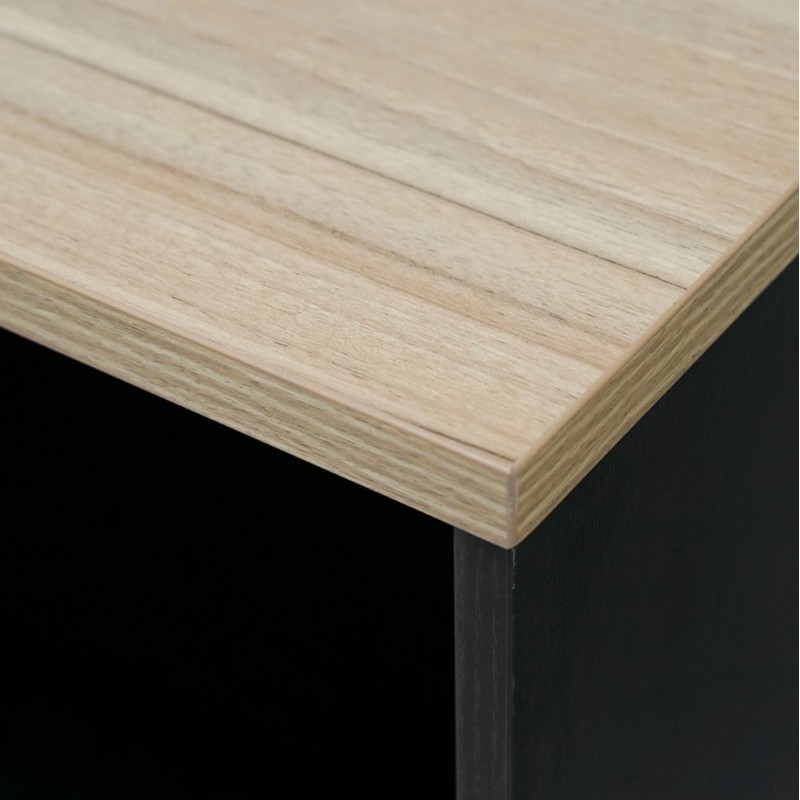 Stellar Iris Filing Cabinet Light Brown Oak & Black PP