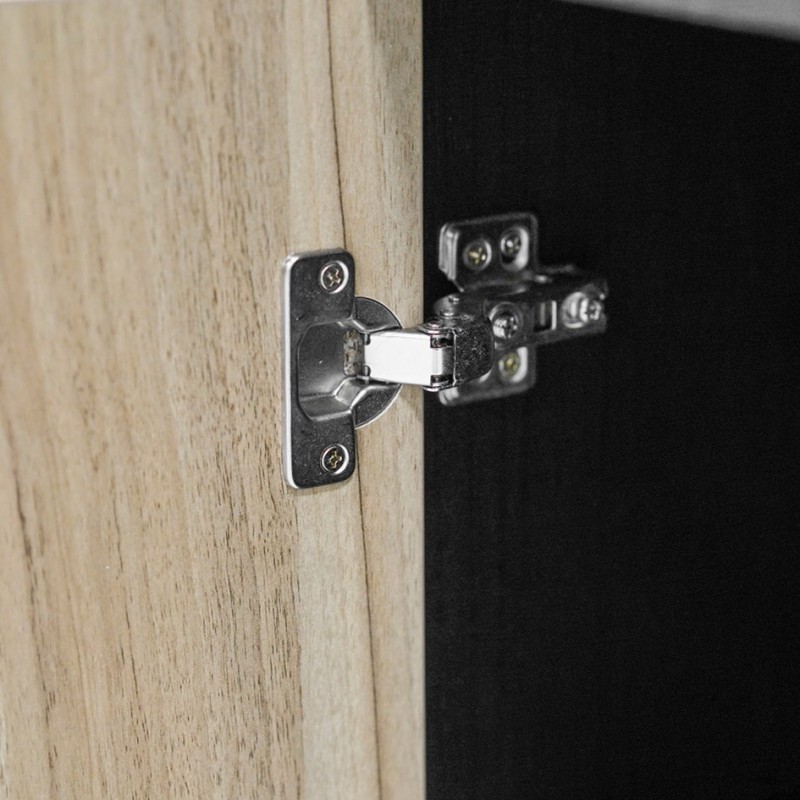 Stellar Iris Filing Cabinet Light Brown Oak & Black PP