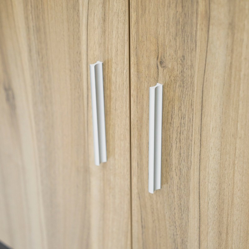 Stellar Iris Filing Cabinet Light Brown Oak & Black PP