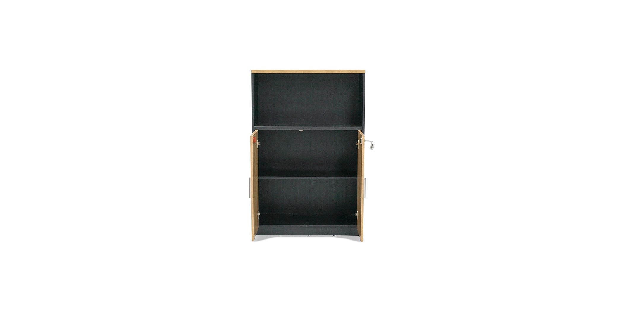 Stellar Iris Filing Cabinet Light Brown Oak & Black PP