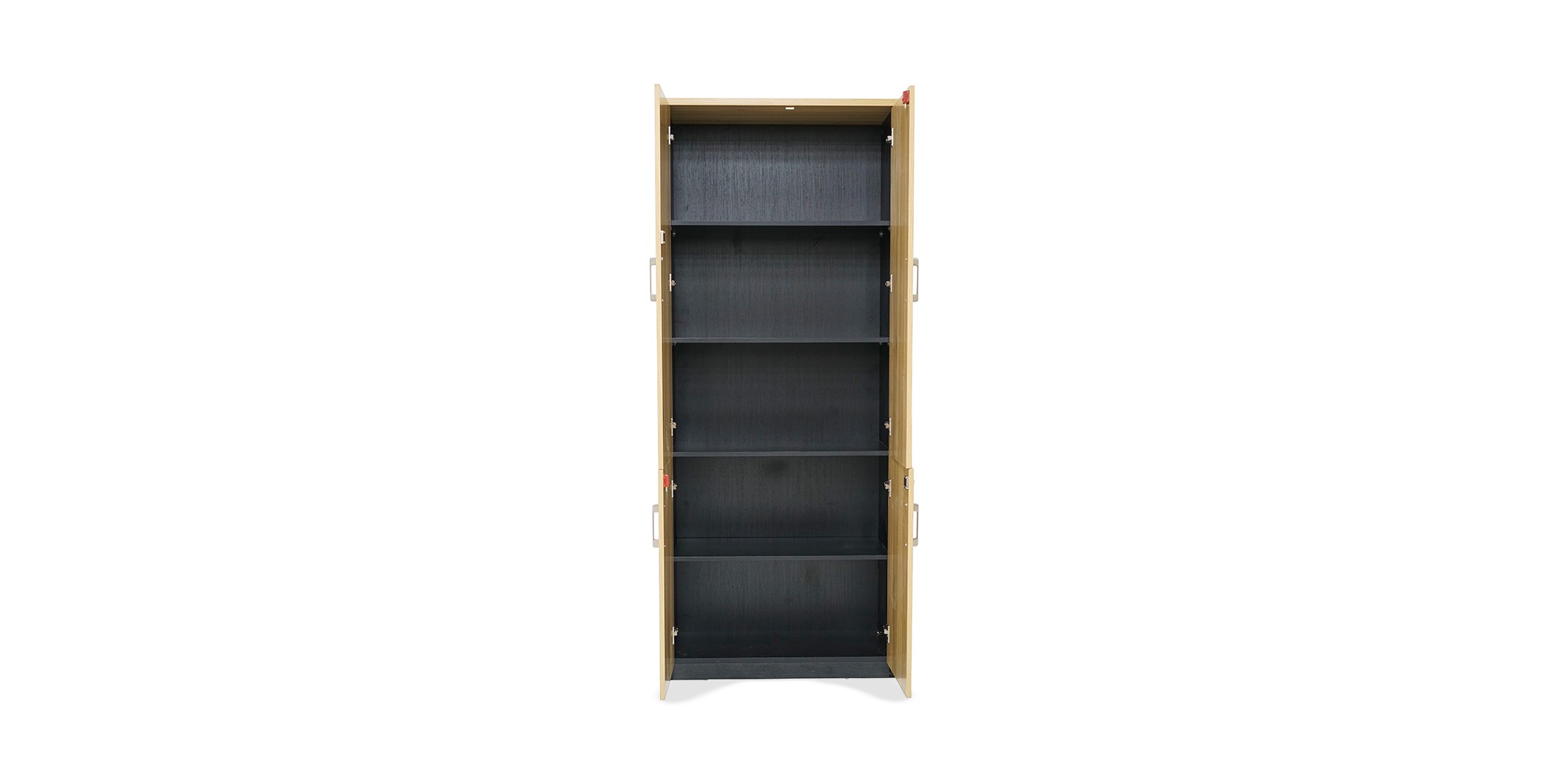 Stellar Fressia Filing Cabinet Light Brown Oak & Black