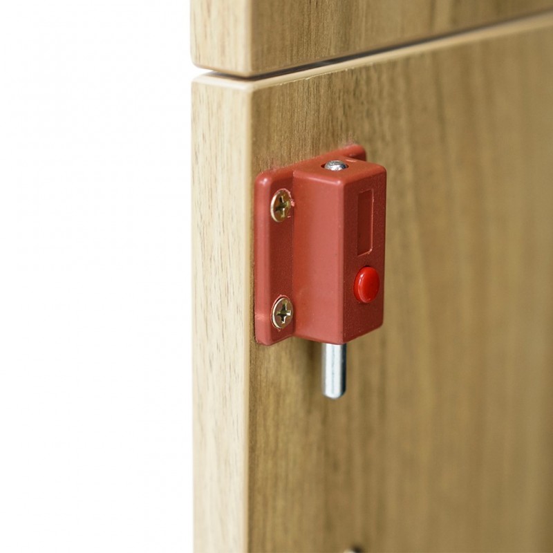 Stellar Fressia Filing Cabinet Light Brown Oak & Black