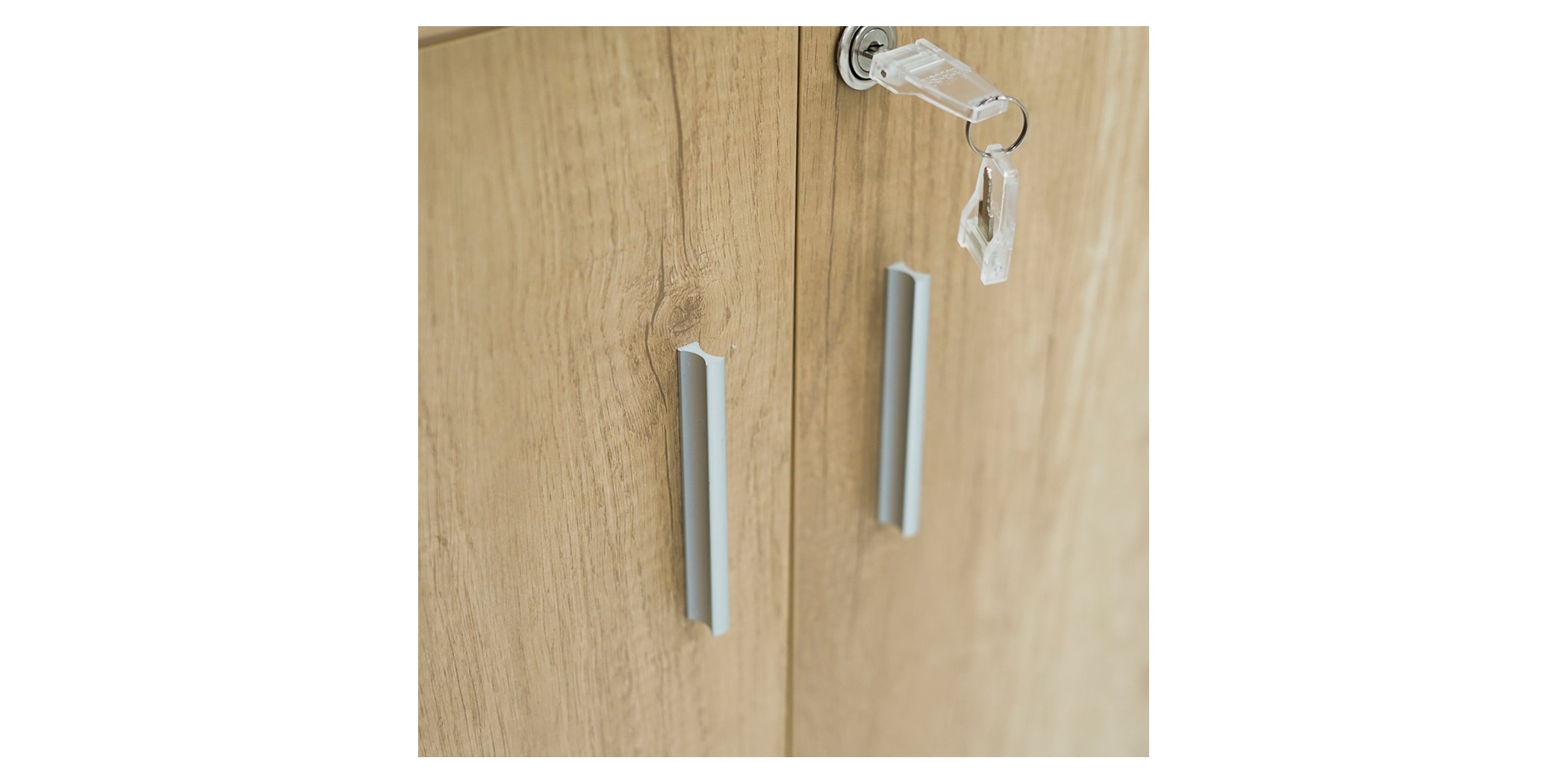 Stellar Linaria Filing Cabinet Light Oak & Grey