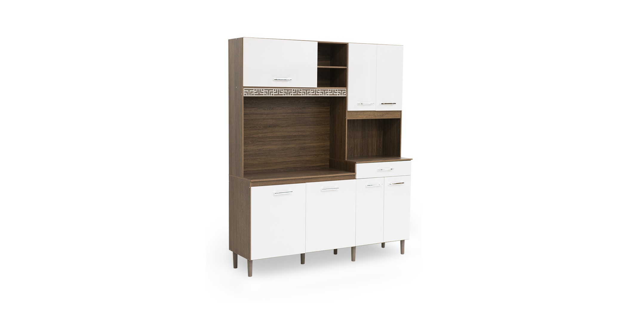Yara 160 cm Kitchen Unit Rustic Evora/Off White