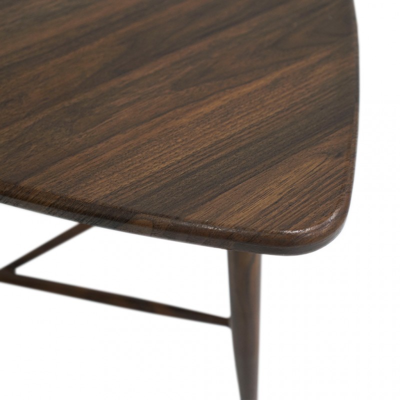 Delta Side Table Metal & MDF Walnut