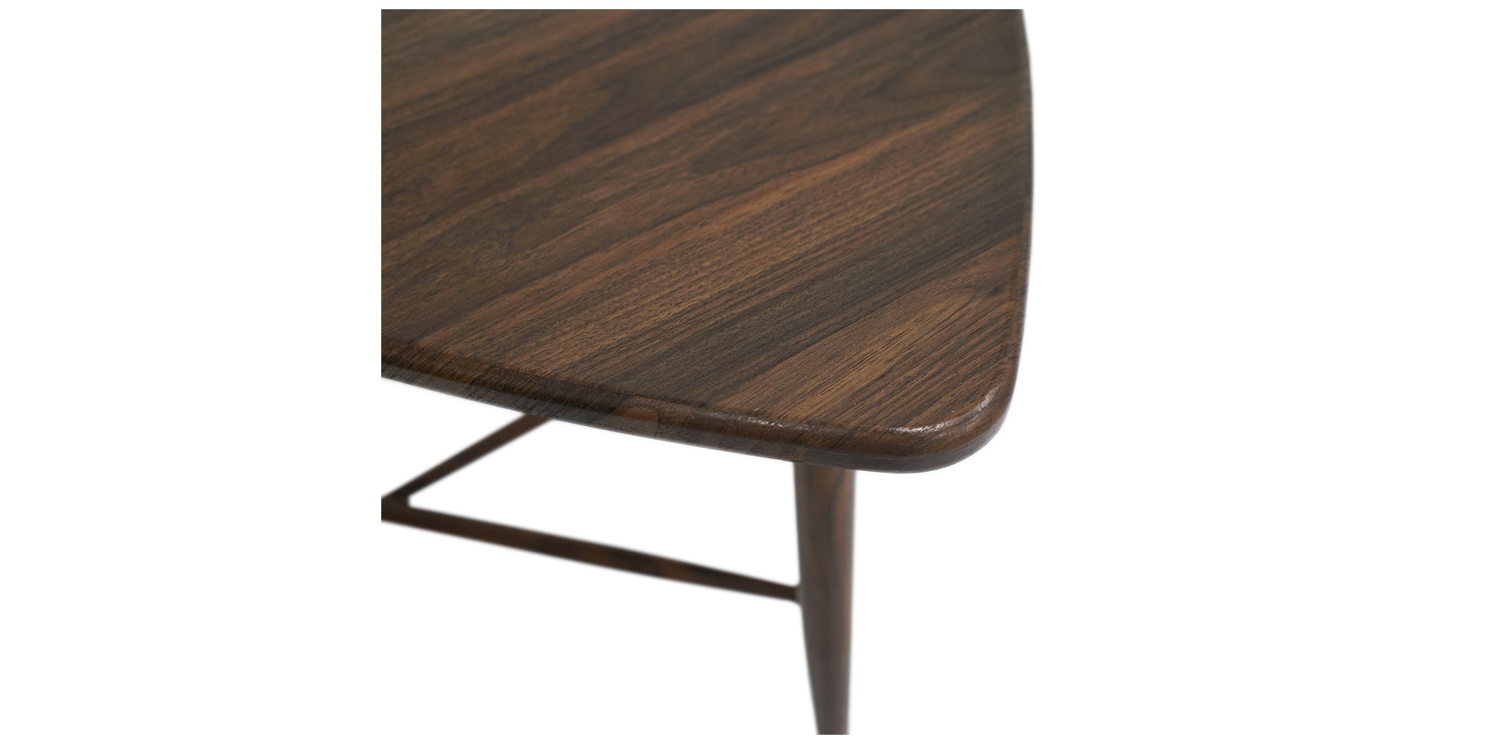 Delta Side Table Metal & MDF Walnut