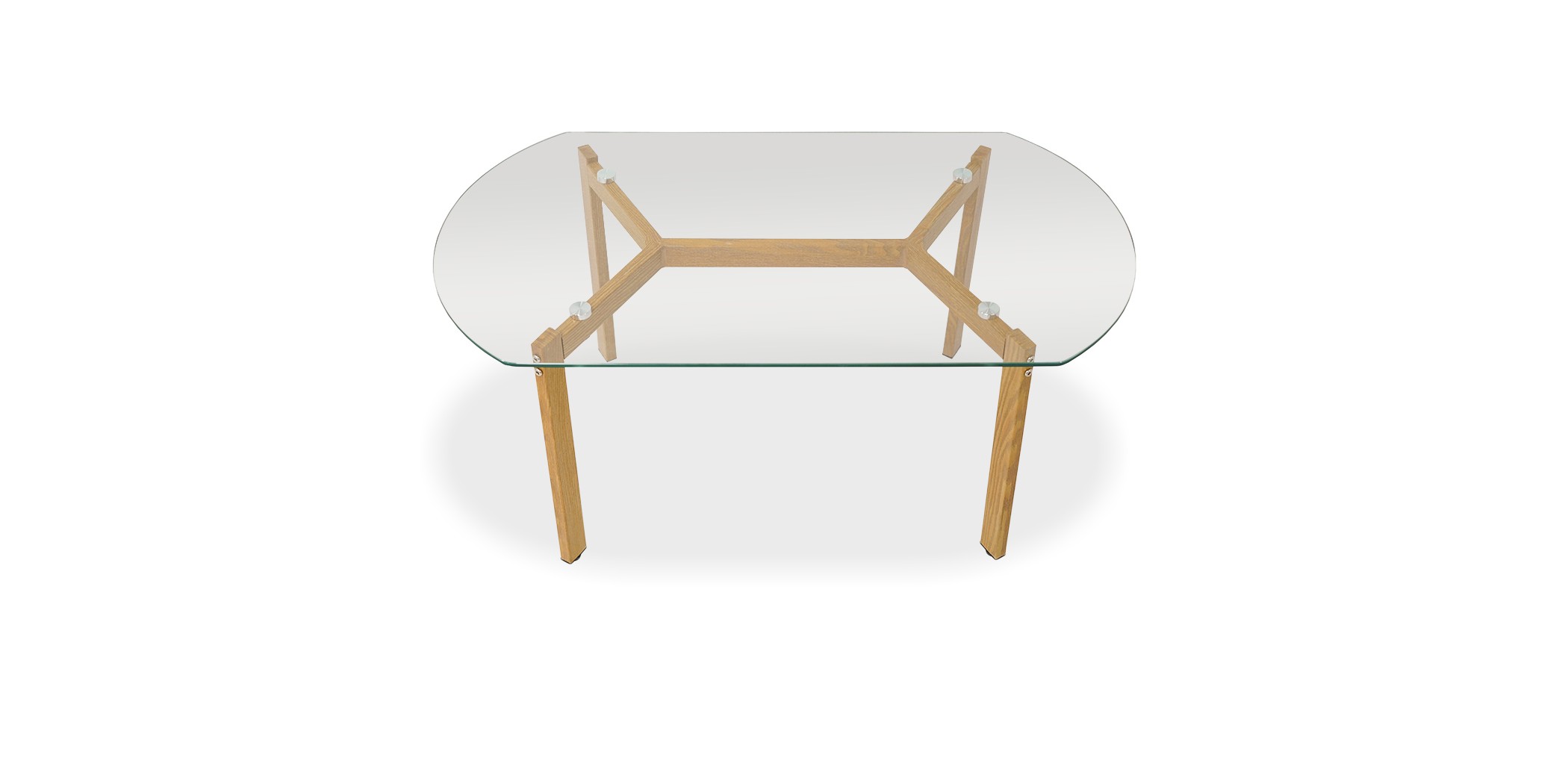 Flex Coffee Table Metal & Transparent Glass