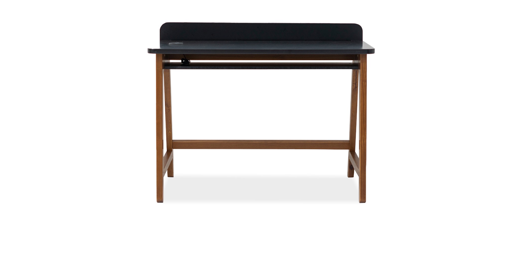 Volt Desk Solid Wood & MDF Black/Garapa