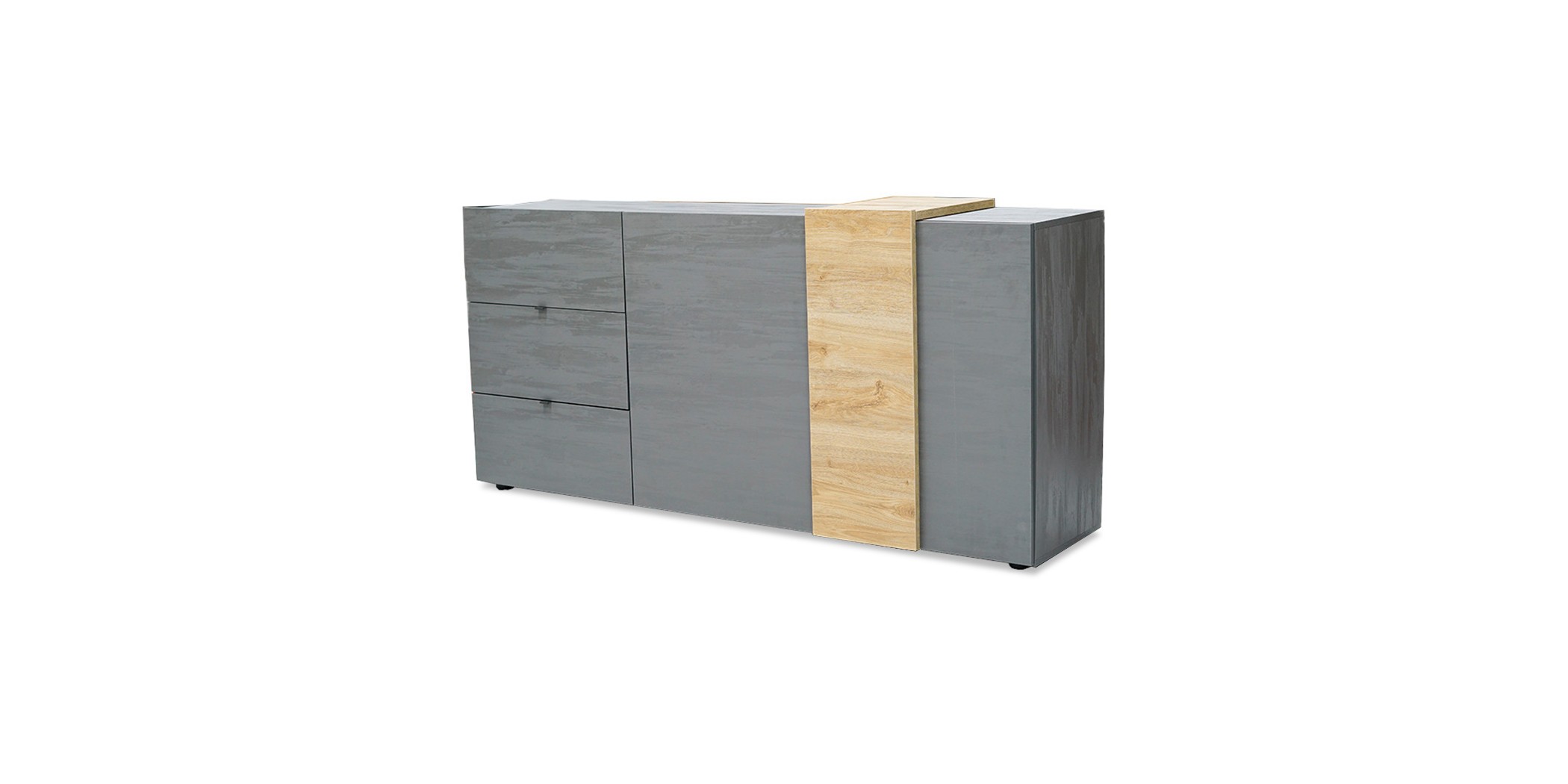 Venus Sideboard with 2 Doors & 3 Drawers Titanio