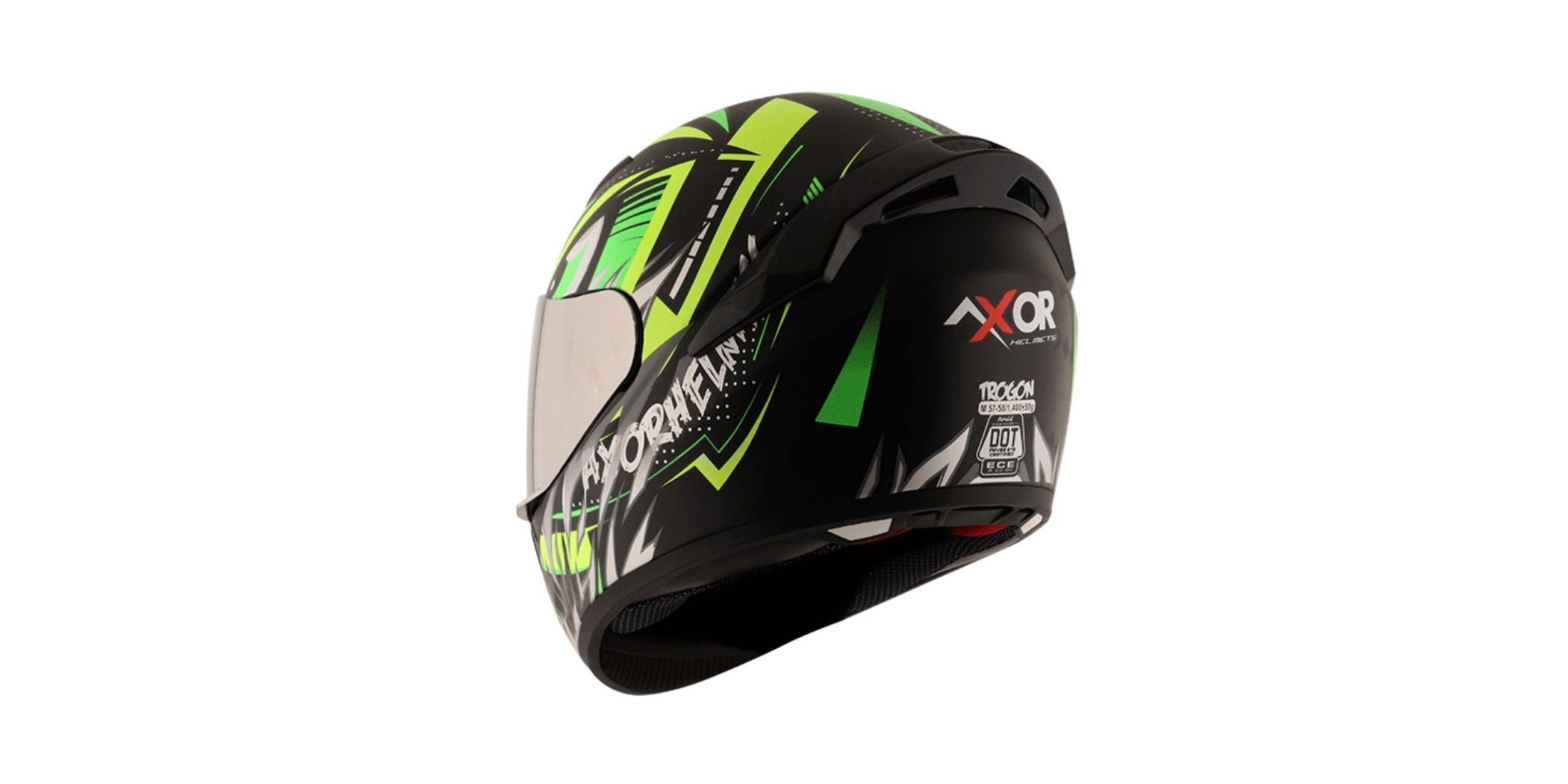 Axor Rage Trogon Black/Green/Yellow Full Face Helmet