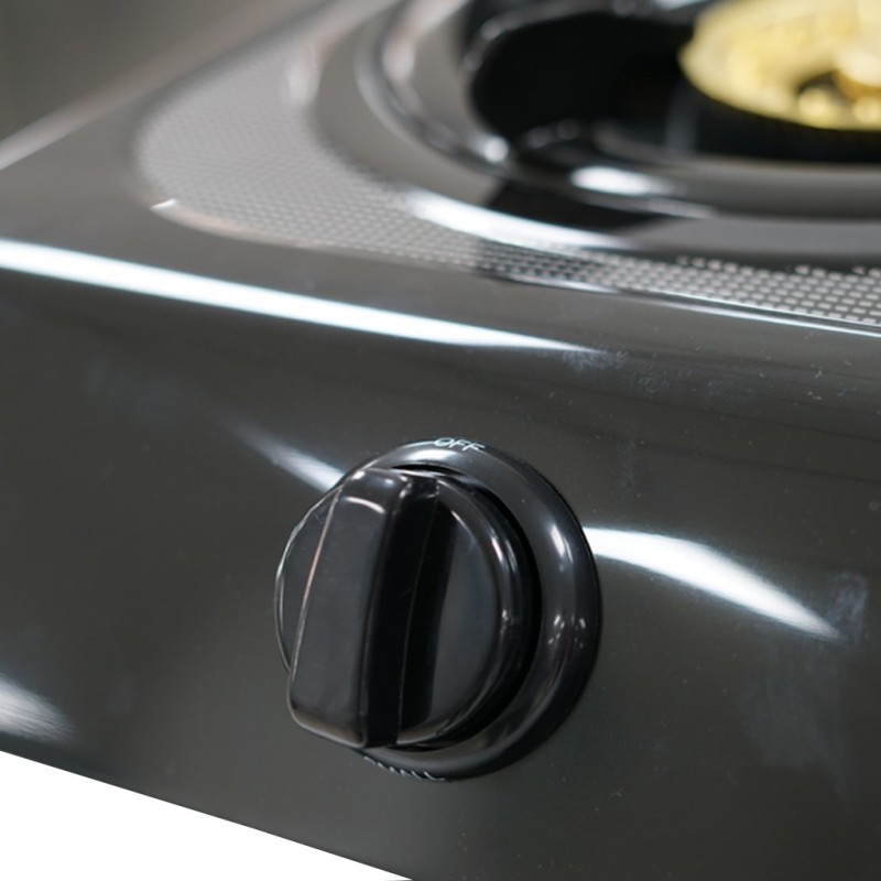 Rico GS2007 Black S/Steel Double Gas Stove