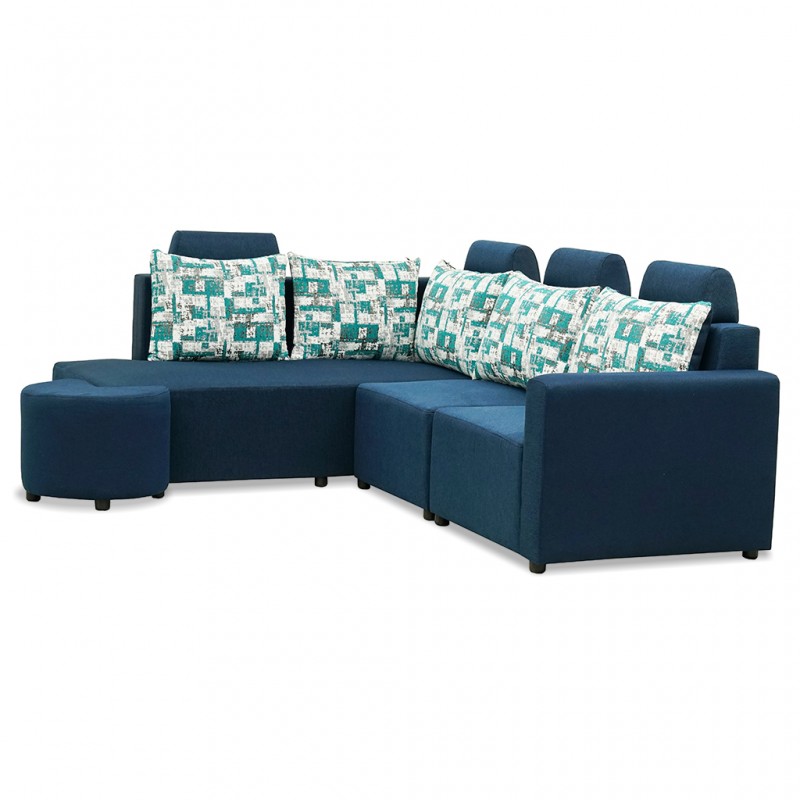 Angelo Corner LHF Chaise+RHF 3S+Ottoman Dark Blue
