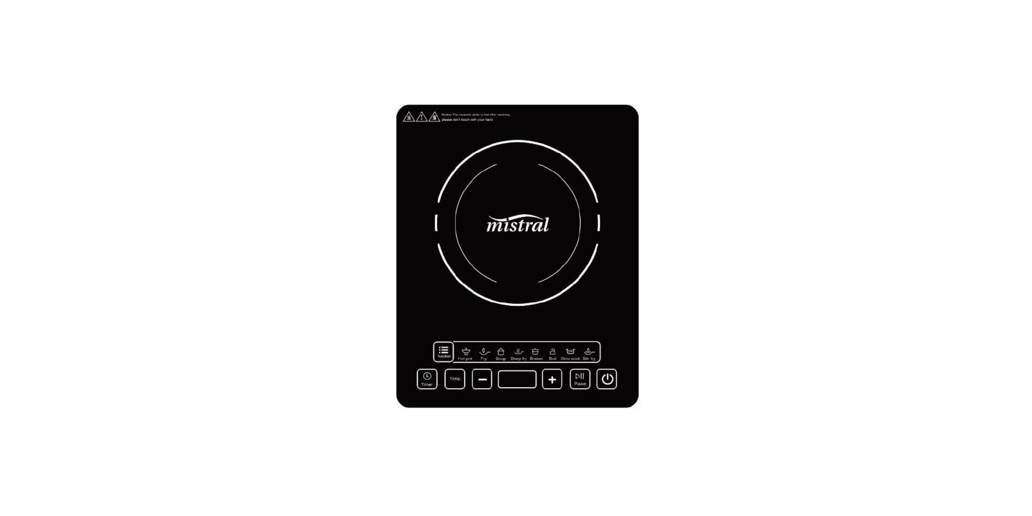 Mistral MIC20E Induction Cooker incl Cooking Pot