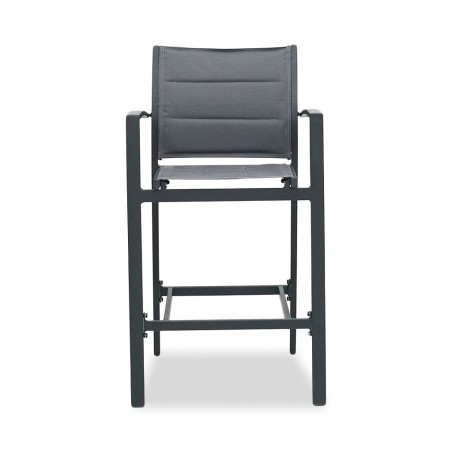 Elise Bar Chair Padded Gunmetal Colour