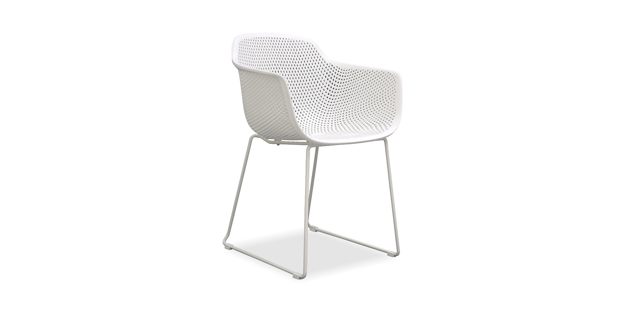 Lilac PP Chair White With Steel Leg